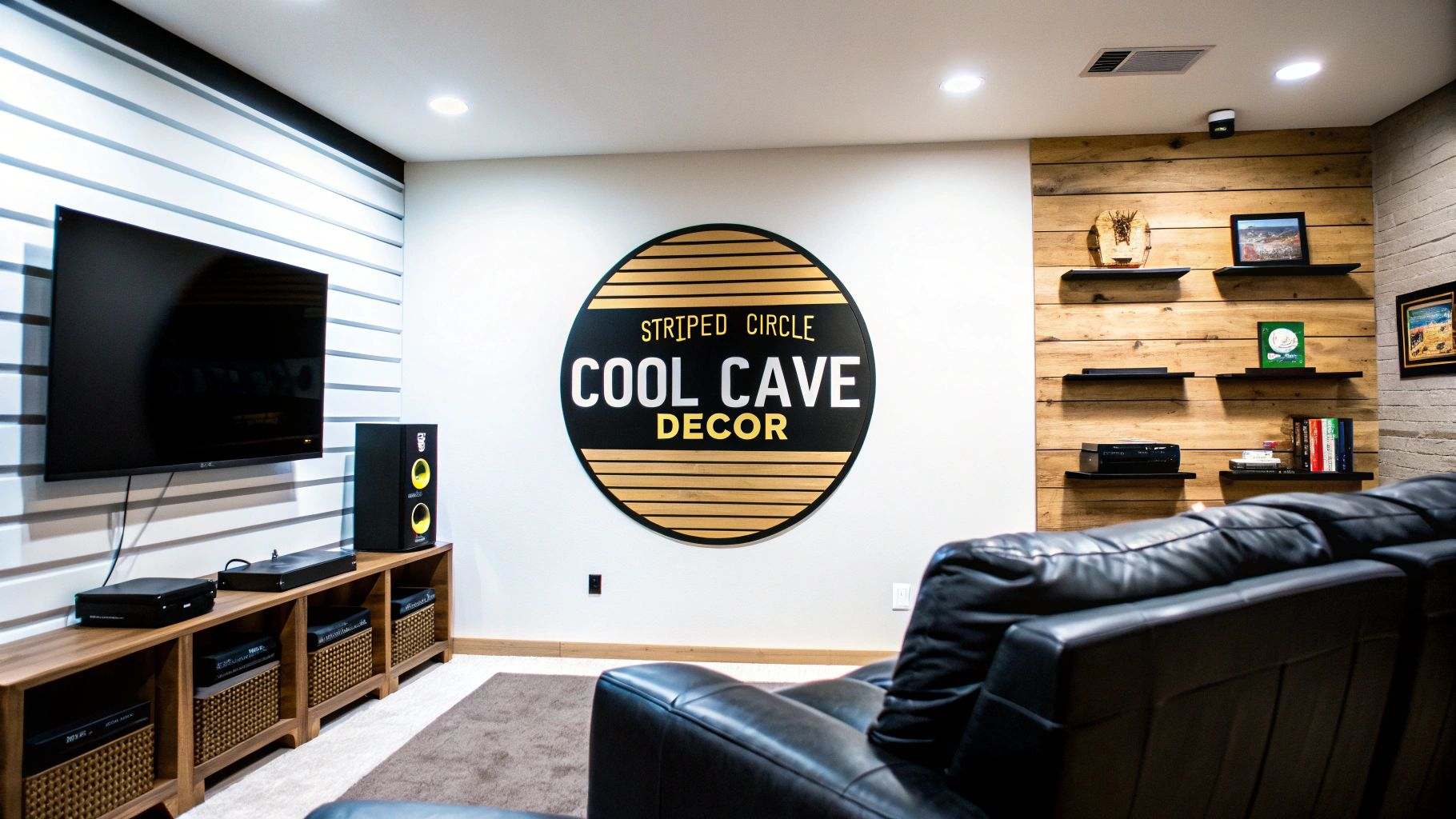 10 Man Cave Decorating Ideas That Are Actually Cool – Striped Circle