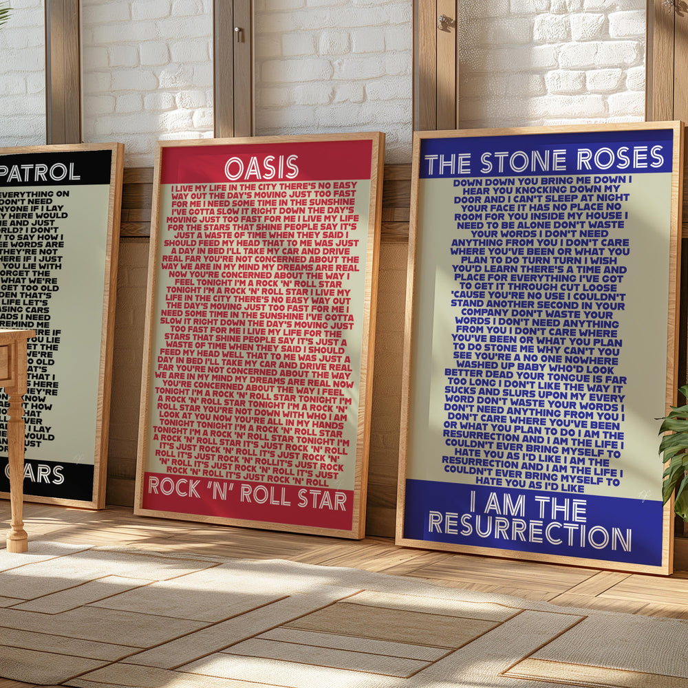 Wall art, posters & lyric prints inspired by the music that you love ...