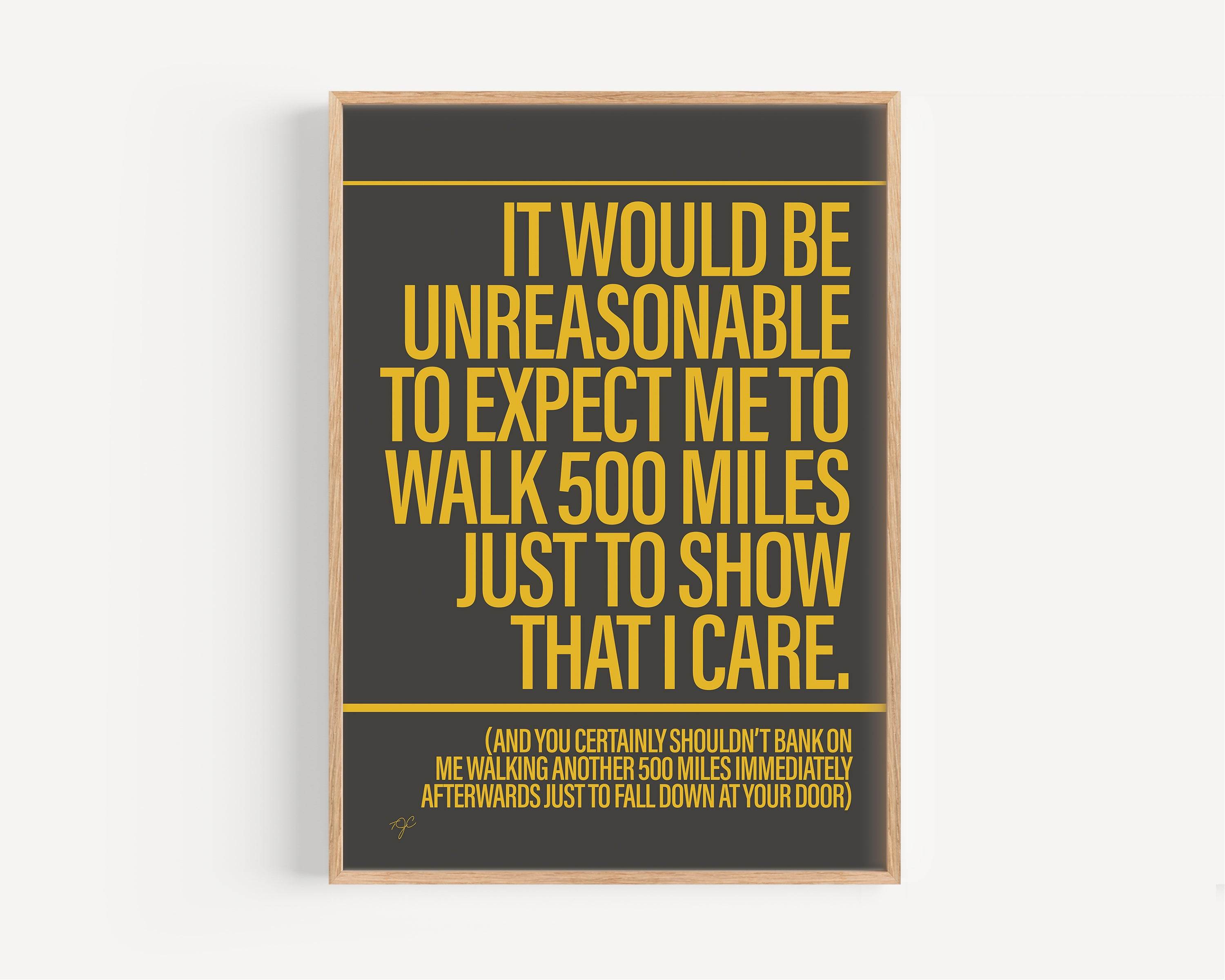 500 Miles print on a super high quality matte fine art paper! – Striped ...