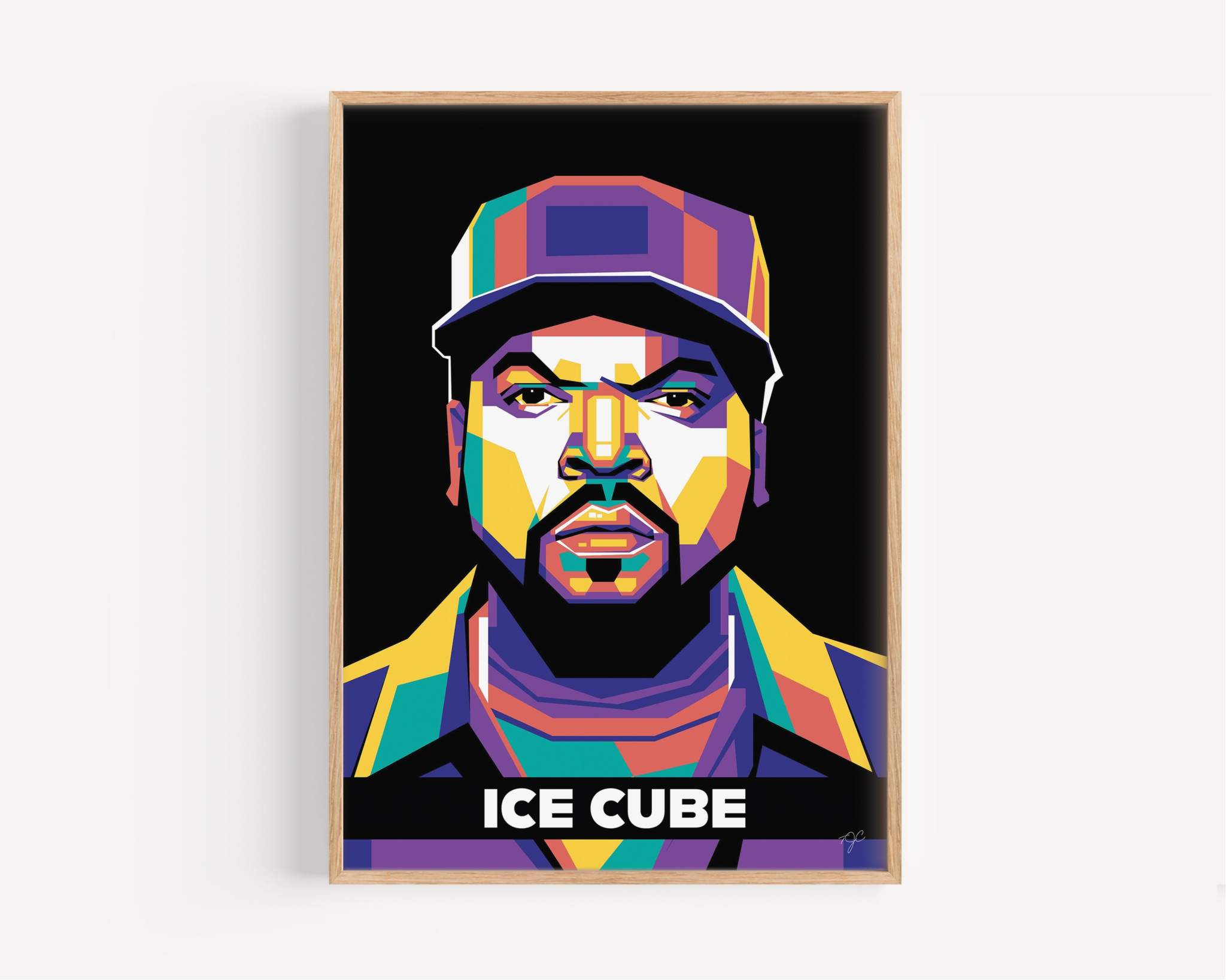 Ice Cube print – Striped Circle