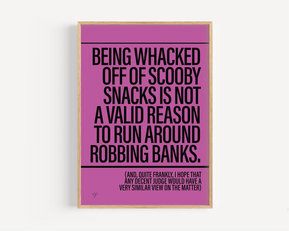 Scooby Snacks unique art print on luxury matte fine art paper – Striped ...